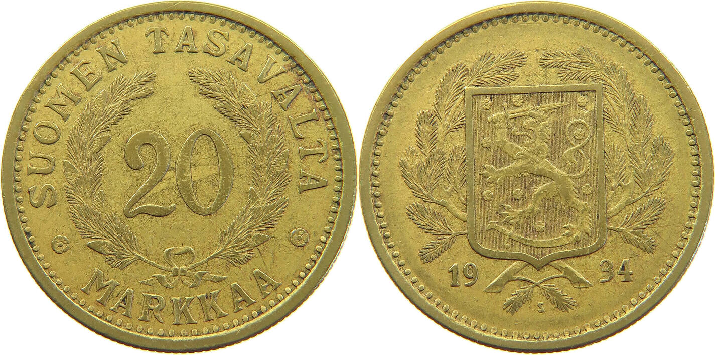 FINLAND 20 MARKKAA 1934 SS | MA-Shops