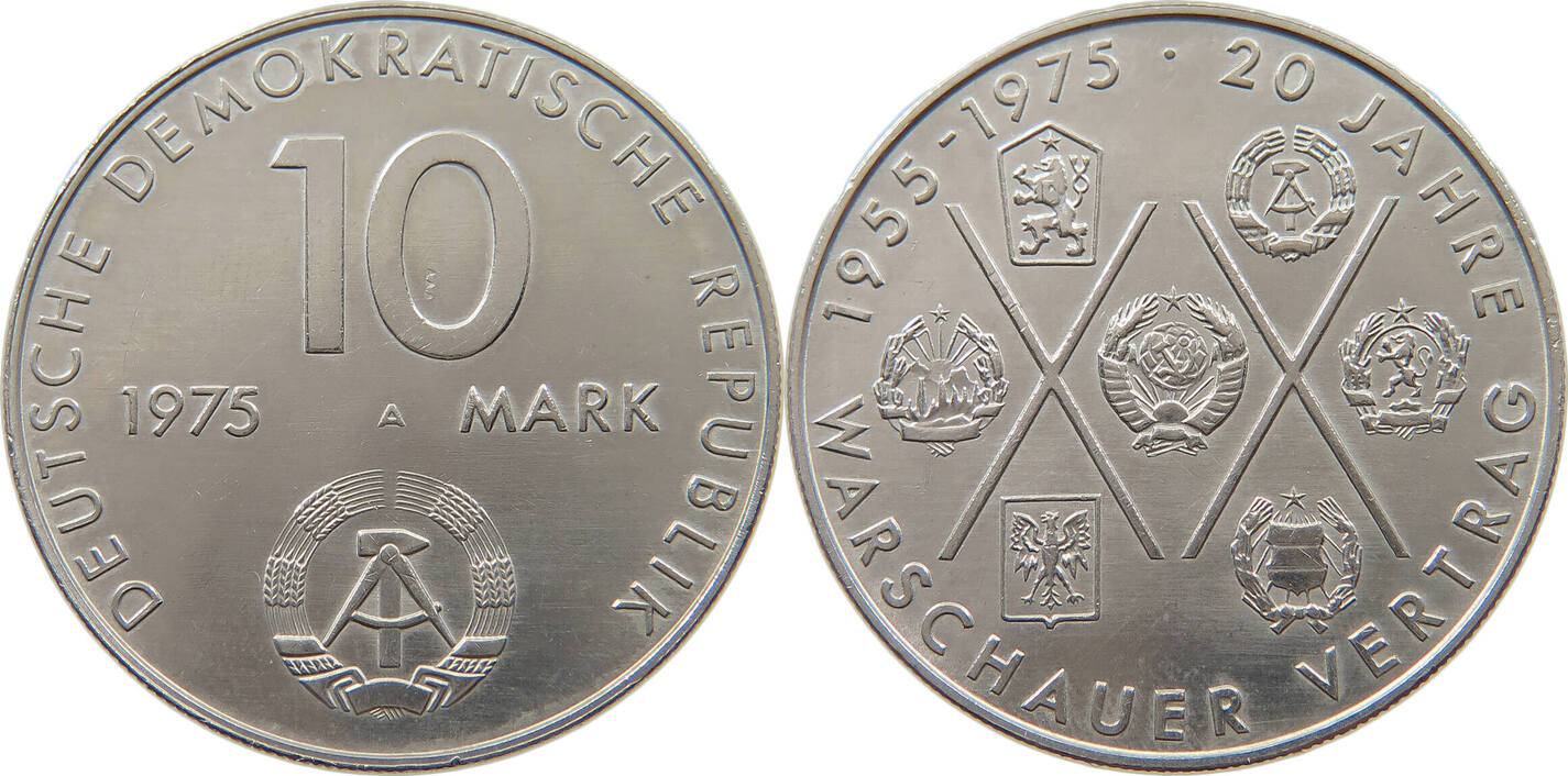 DDR 10 MARK 1975 Warschauer Vertrag VZ- | MA-Shops