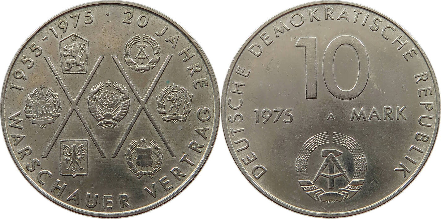 DDR 10 MARK 1975 Warschauer Vertrag SS+ | MA-Shops