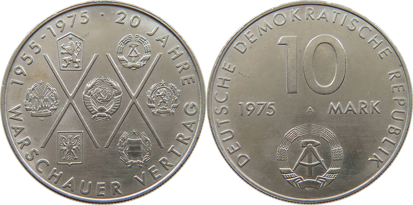 DDR 10 MARK 1975 Warschauer Vertrag VZ- | MA-Shops