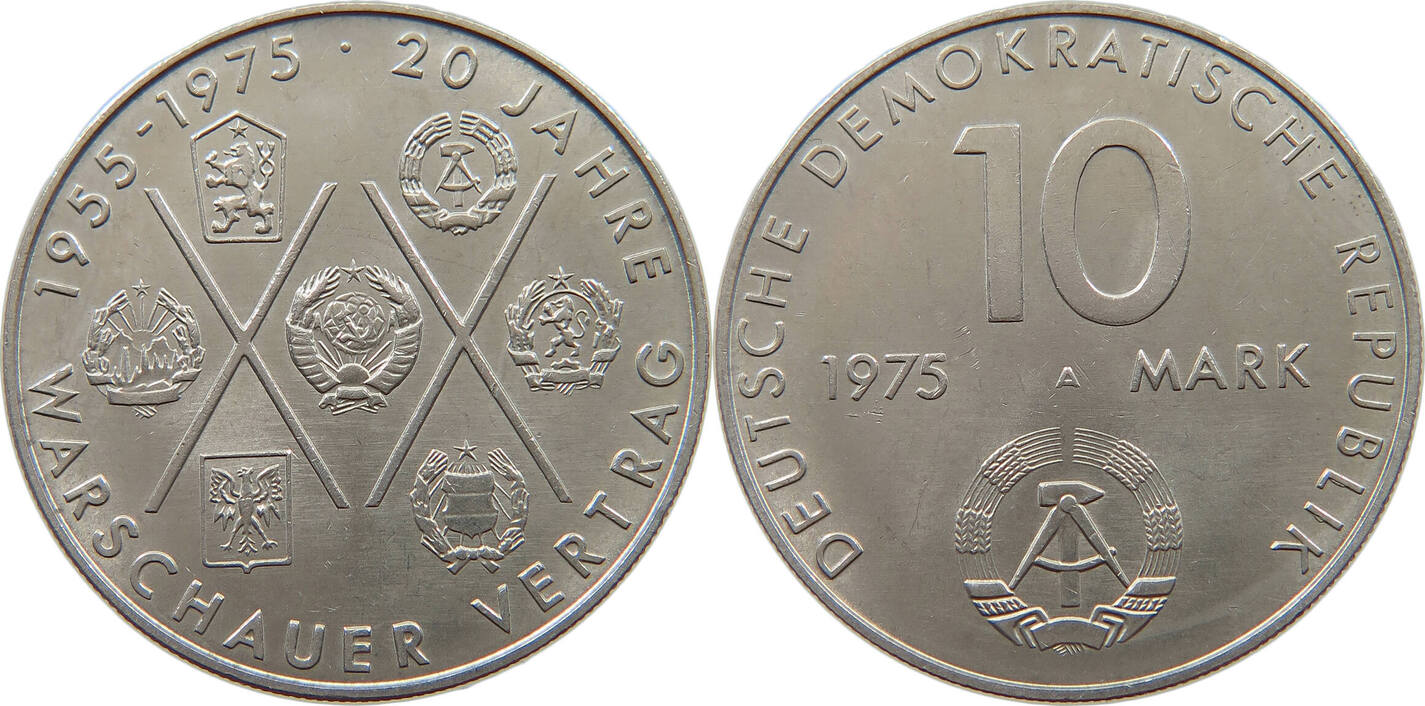 DDR 10 MARK 1975 Warschauer Vertrag VZ- | MA-Shops