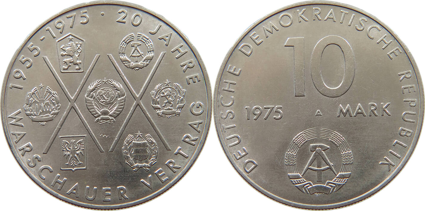 DDR 10 MARK 1975 Warschauer Vertrag VZ- | MA-Shops