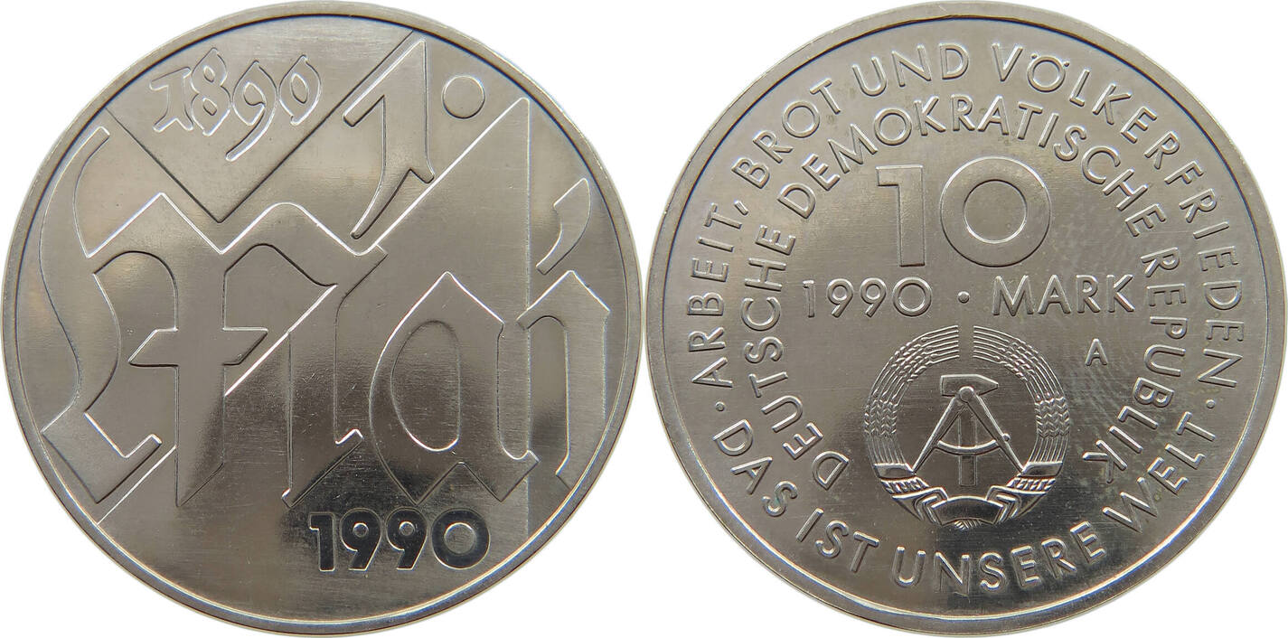 DDR 10 MARK 1990 Tag der Arbeit, 1. Mai VZ | MA-Shops