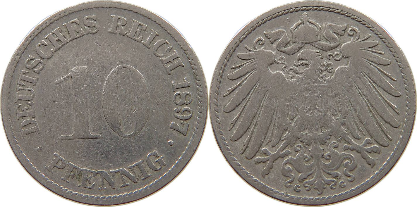 KAISERREICH 10 PFENNIG 1897 G S | MA-Shops