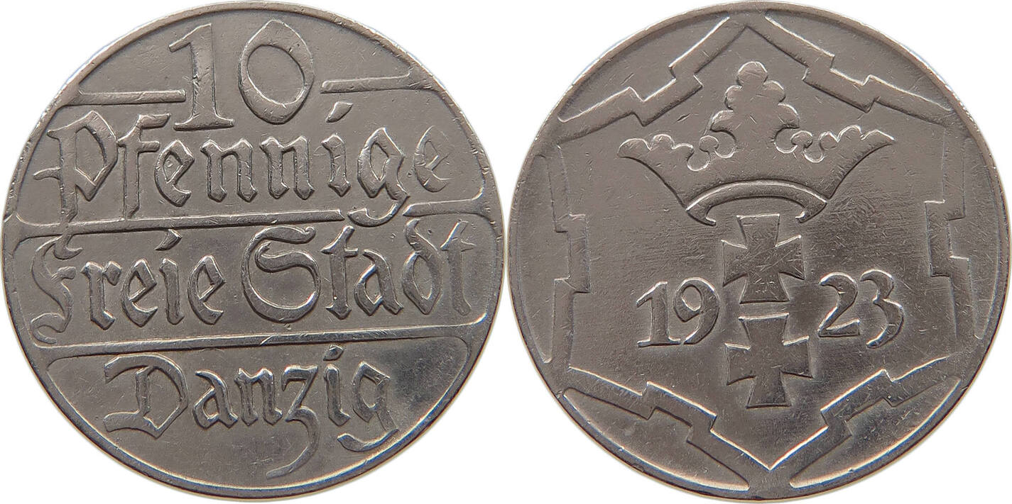 DANZIG 10 PFENNIG 1923 SS | MA-Shops