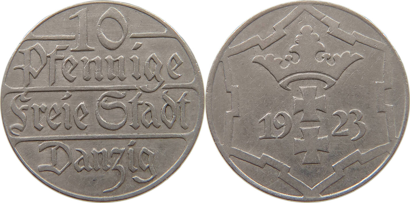 DANZIG 10 PFENNIG 1923 SS | MA-Shops