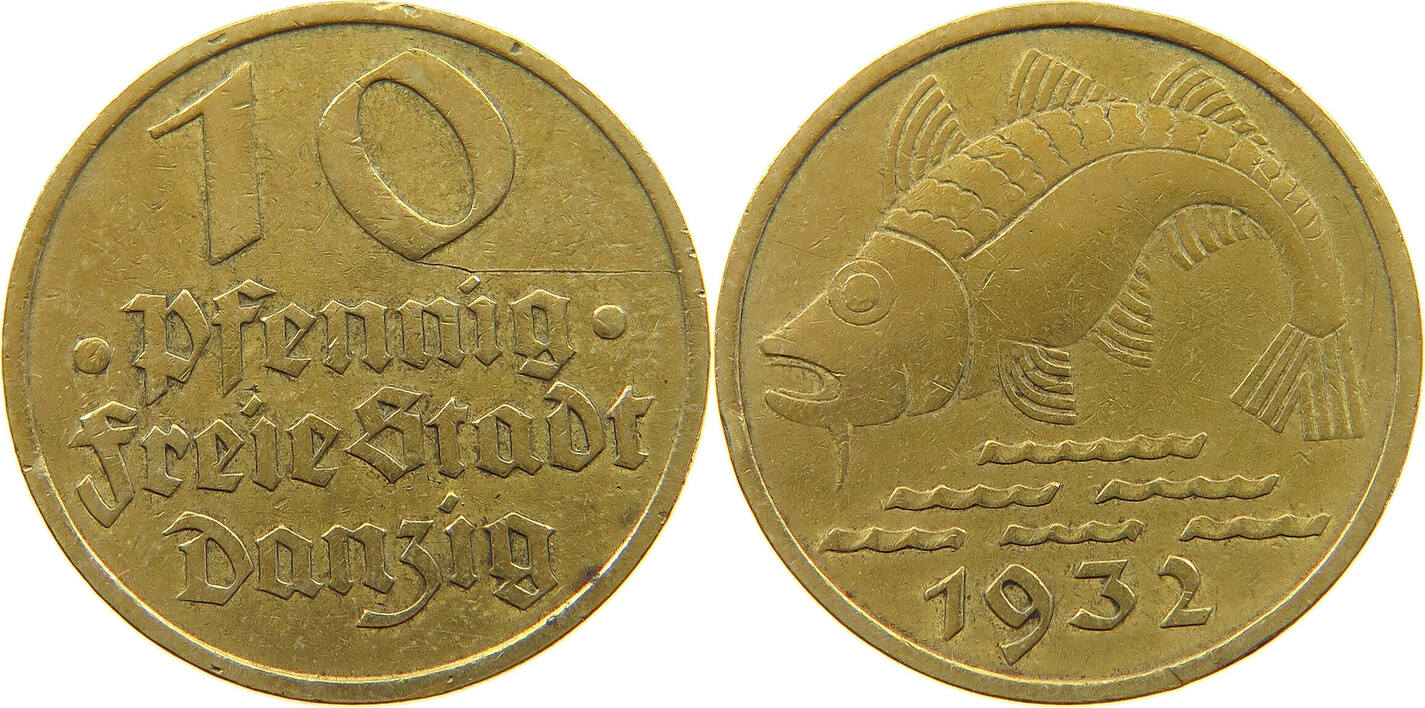 DANZIG 10 PFENNIG 1932 SS | MA-Shops