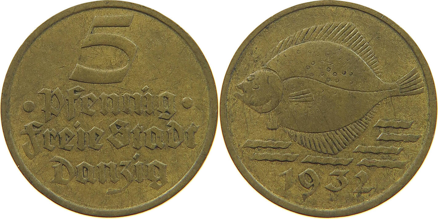 DANZIG 5 PFENNIG 1932 SS | MA-Shops