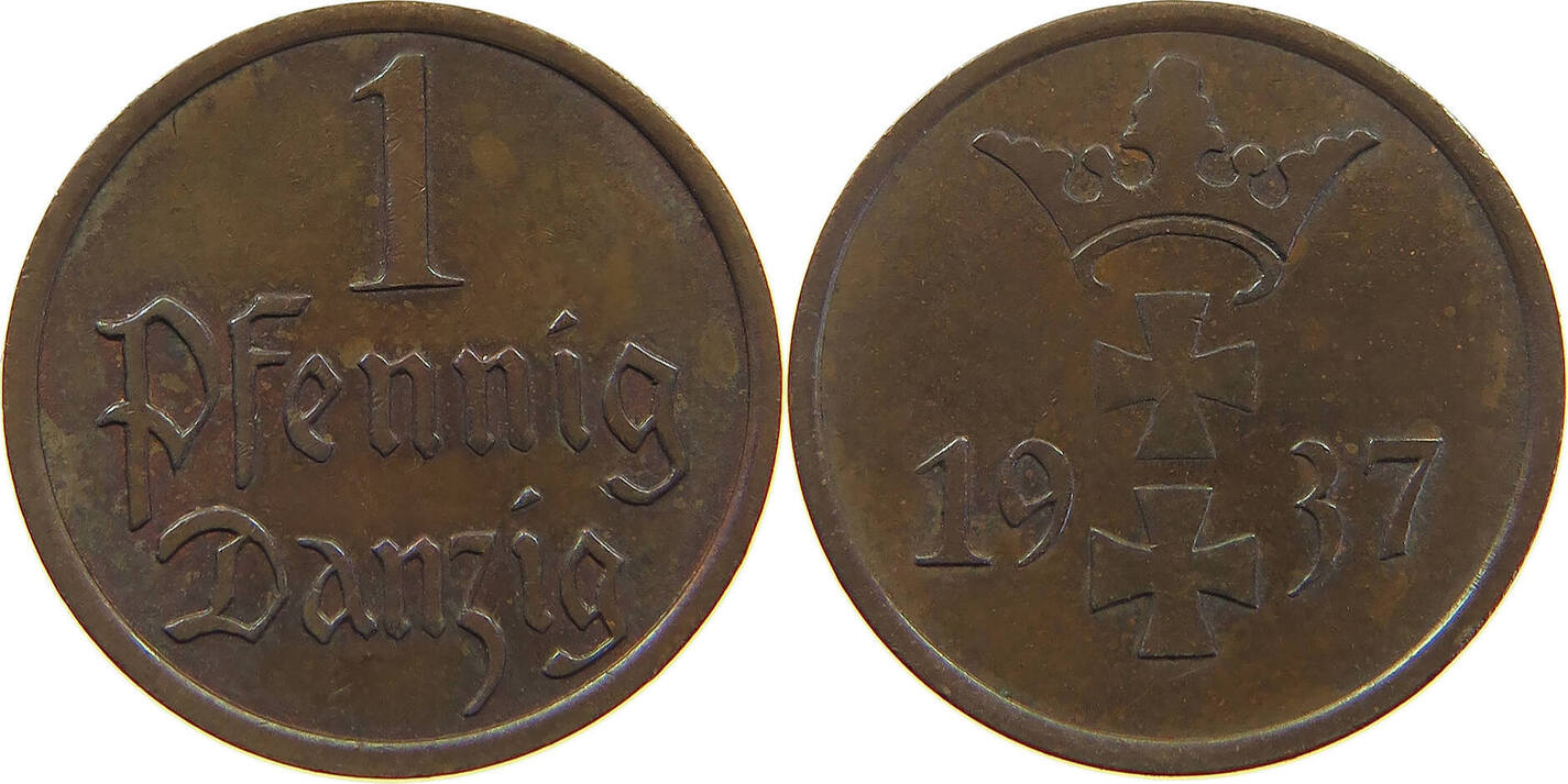 DANZIG PFENNIG 1937 SS+ | MA-Shops