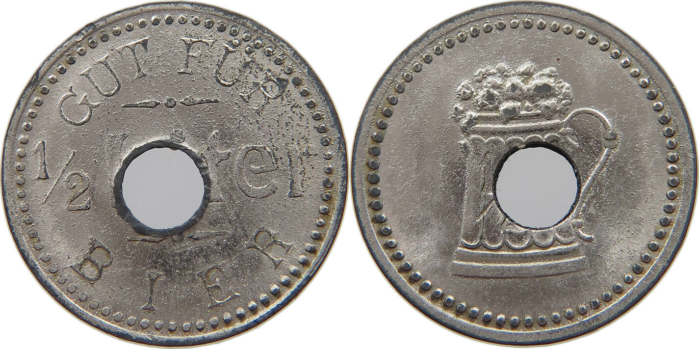 DEUTSCHES REICH 1/2 LITER BEER TOKEN SS | MA-Shops