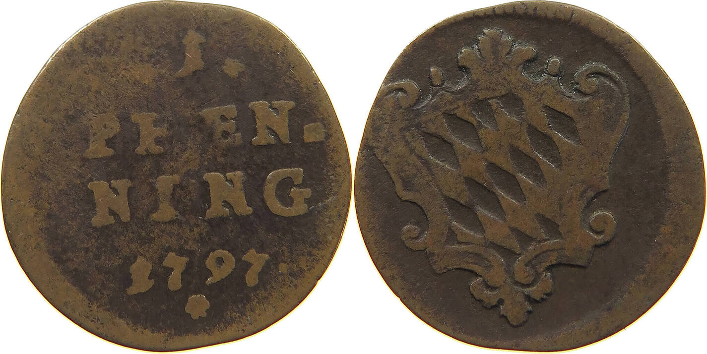 BAYERN PFENNIG 1797 Karl Theodor (1777-1799) S | MA-Shops
