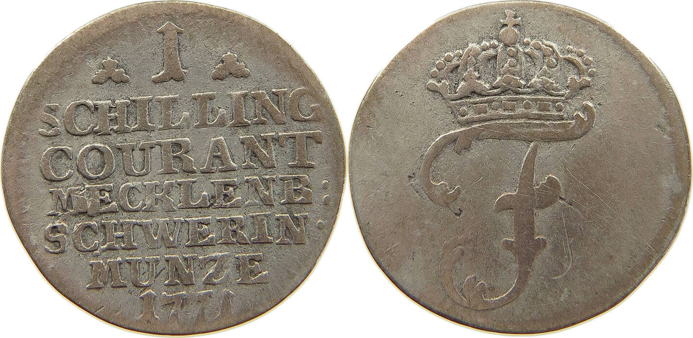 MECKLENBURG SCHWERIN SCHILLING 1771 Friedrich 1756-1785. S | MA-Shops