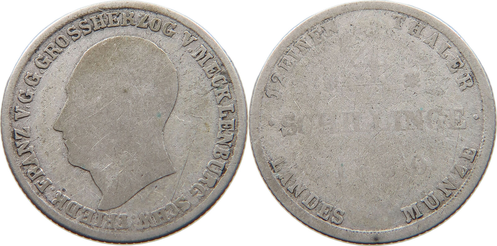 MECKLENBURG SCHWERIN 4 SCHILLING 1830 Friedrich Franz I. 1785-1837. S | MA-Shops