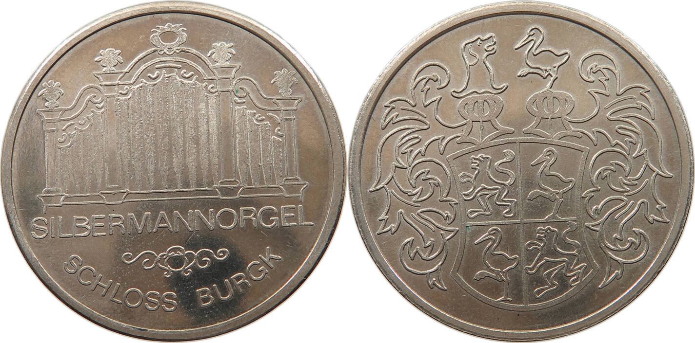DDR MEDAILLE SILBERMANNORGEL SCHLOSS BURGK VZ | MA-Shops