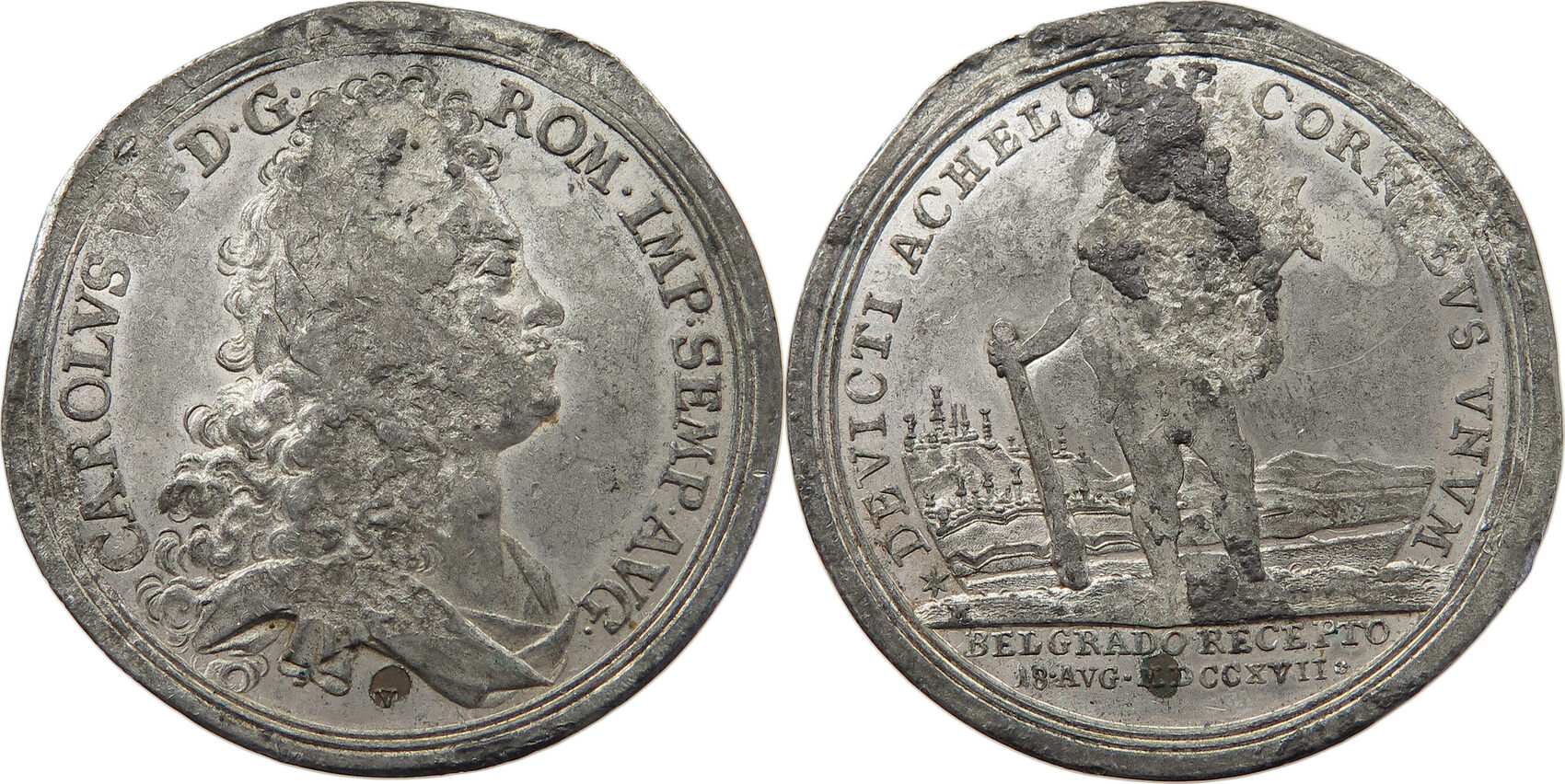 HAUS HABSBURG MEDAILLE 1717 Karl VI. (1711-1740) G.W. Vestner u. P.H ...
