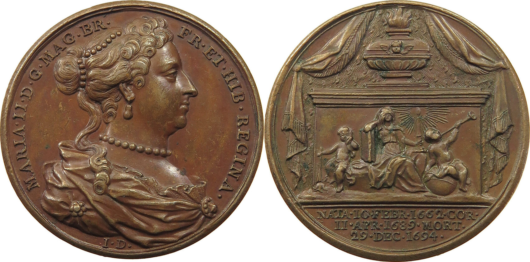 GREAT BRITAIN MEDAL AROUND 1830 MARY II. By E. Thomason and J. Marrian ...