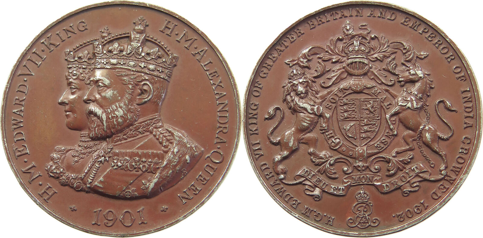 GREAT BRITAIN MEDAL 1901 Edward VII., 1901 - 1910 ALEXANDRA, CORONATION ...