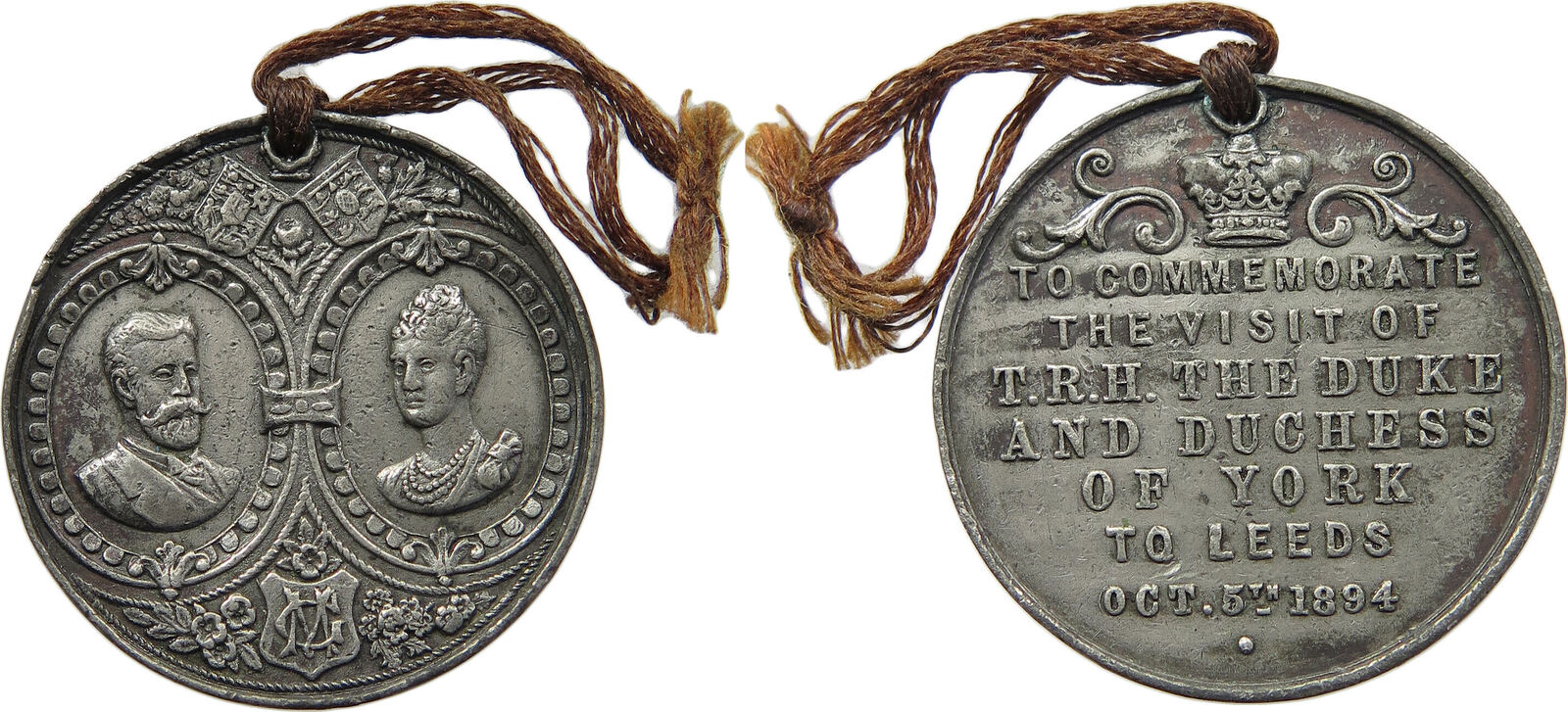 GREAT BRITAIN MEDAL VISIT OF THE DUKE AND DUCHESS OF YORK TO LEEDS 1894 ...