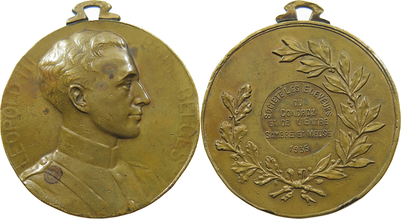 BELGIUM MEDAL 1935 LEOPOLD III. (1934-1951) SS | MA-Shops