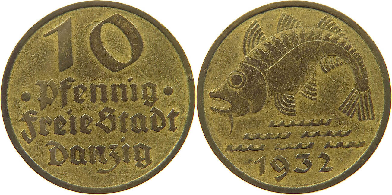 DANZIG 10 PFENNIG 1932 SS | MA-Shops
