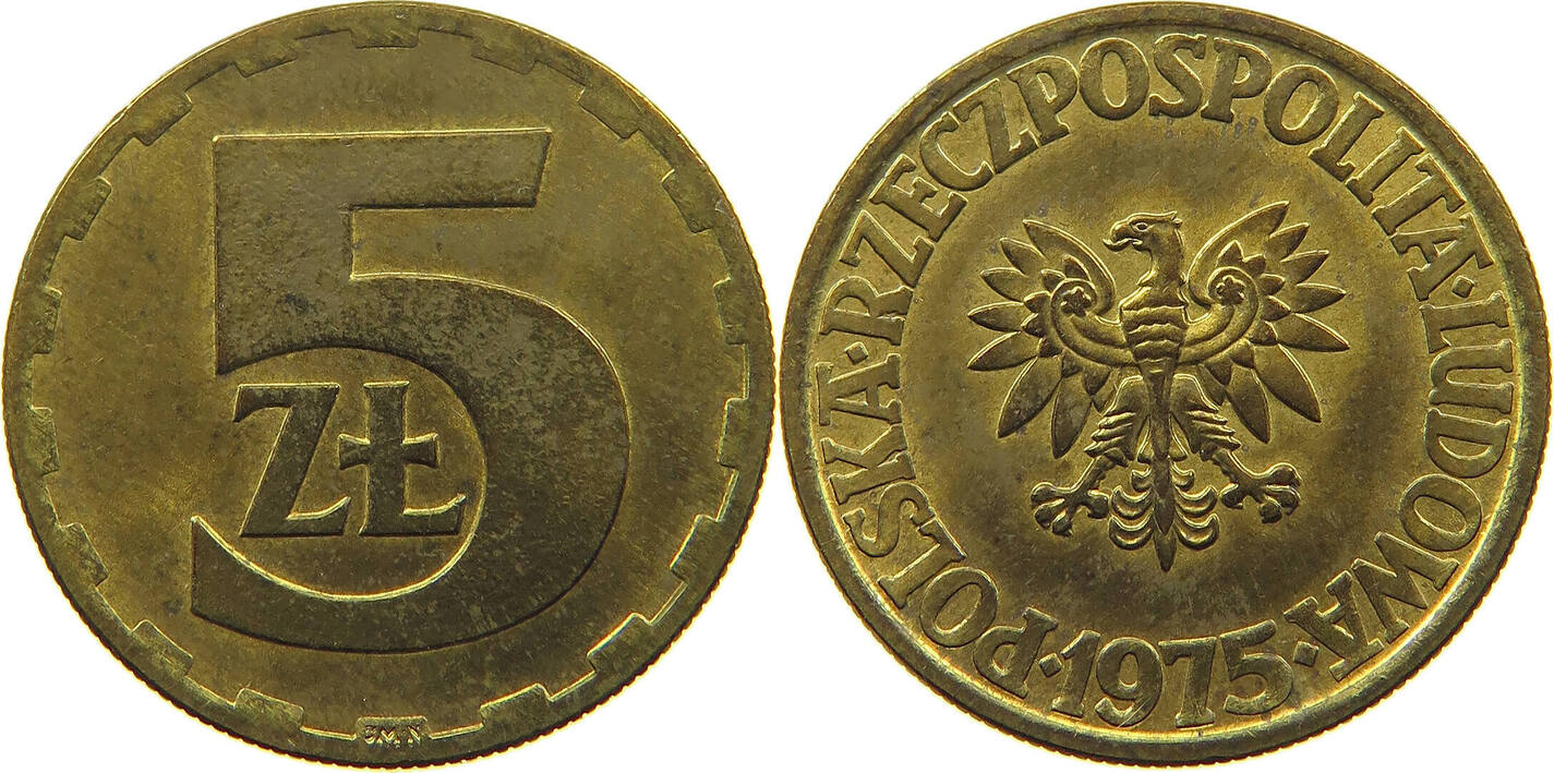 POLAND 5 ZLOTYCH 1975 VZ | MA-Shops
