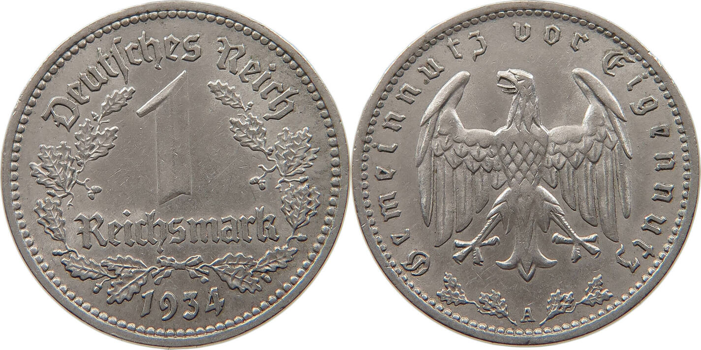 DRITTES REICH MARK 1934 A SS | MA-Shops