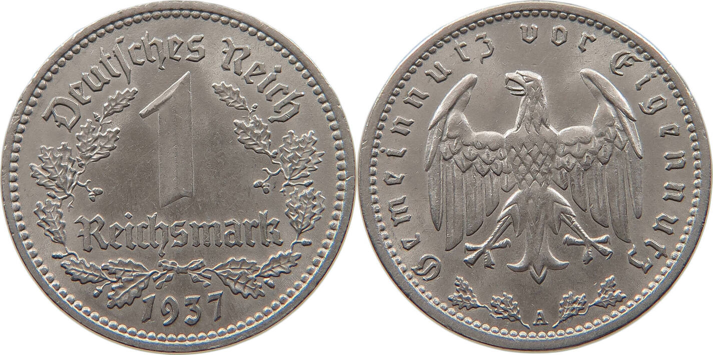 DRITTES REICH MARK 1937 A SS+ | MA-Shops