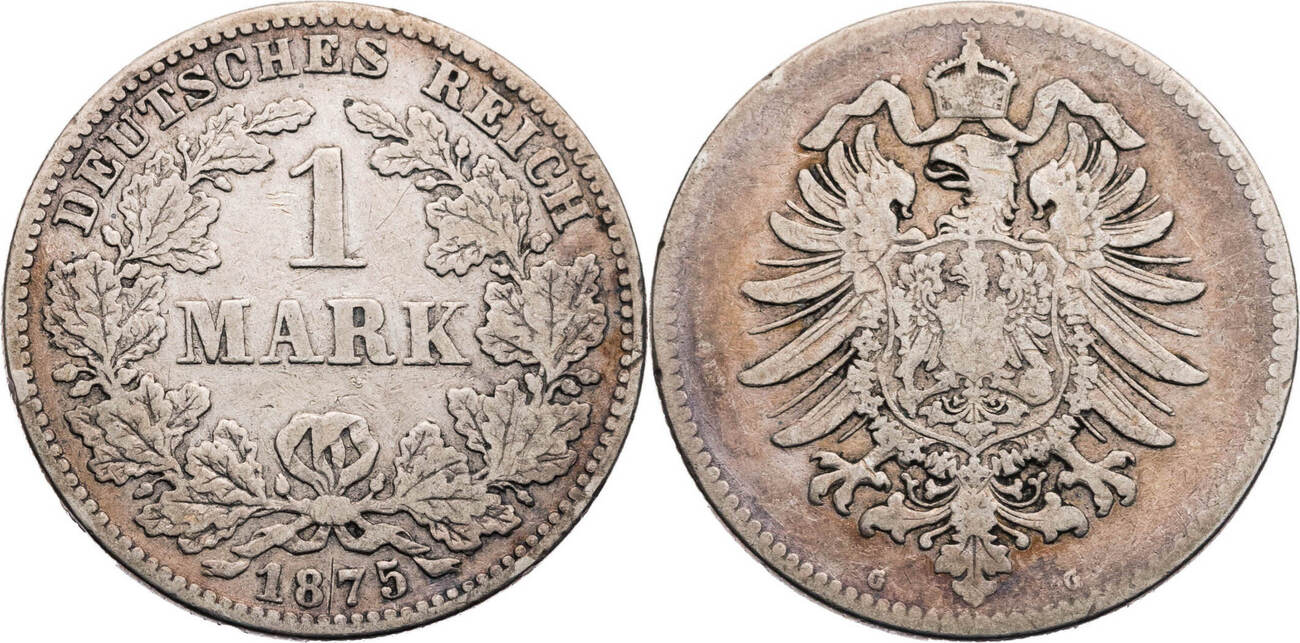 Kaiserreich 1 Mark 1875 G Kursmünze (1873-1887) schön | MA-Shops