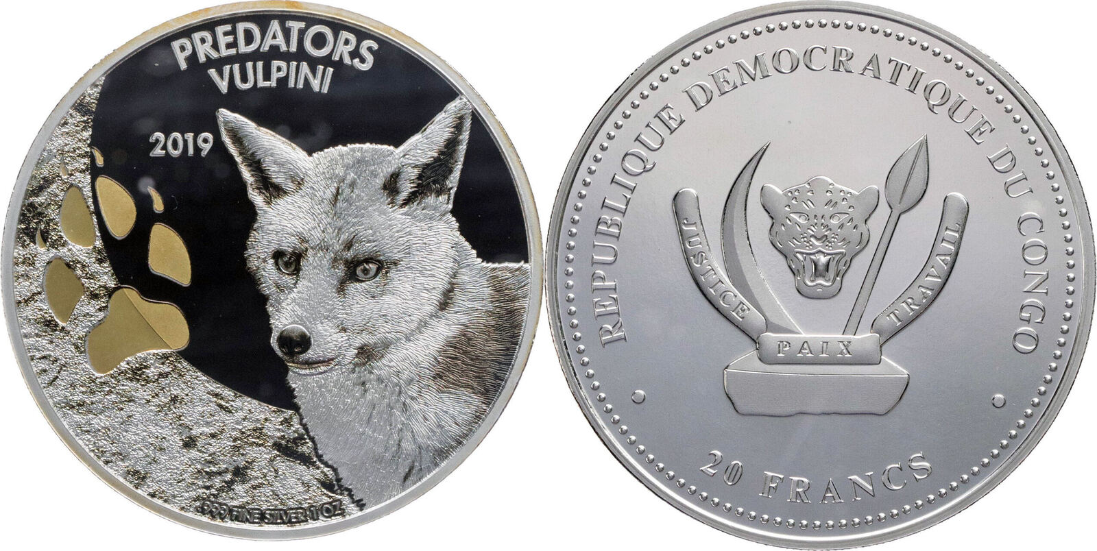 Kongo, Demokratische Republik 20 Francs 2019 Fuchs (Vulpini) st | MA-Shops