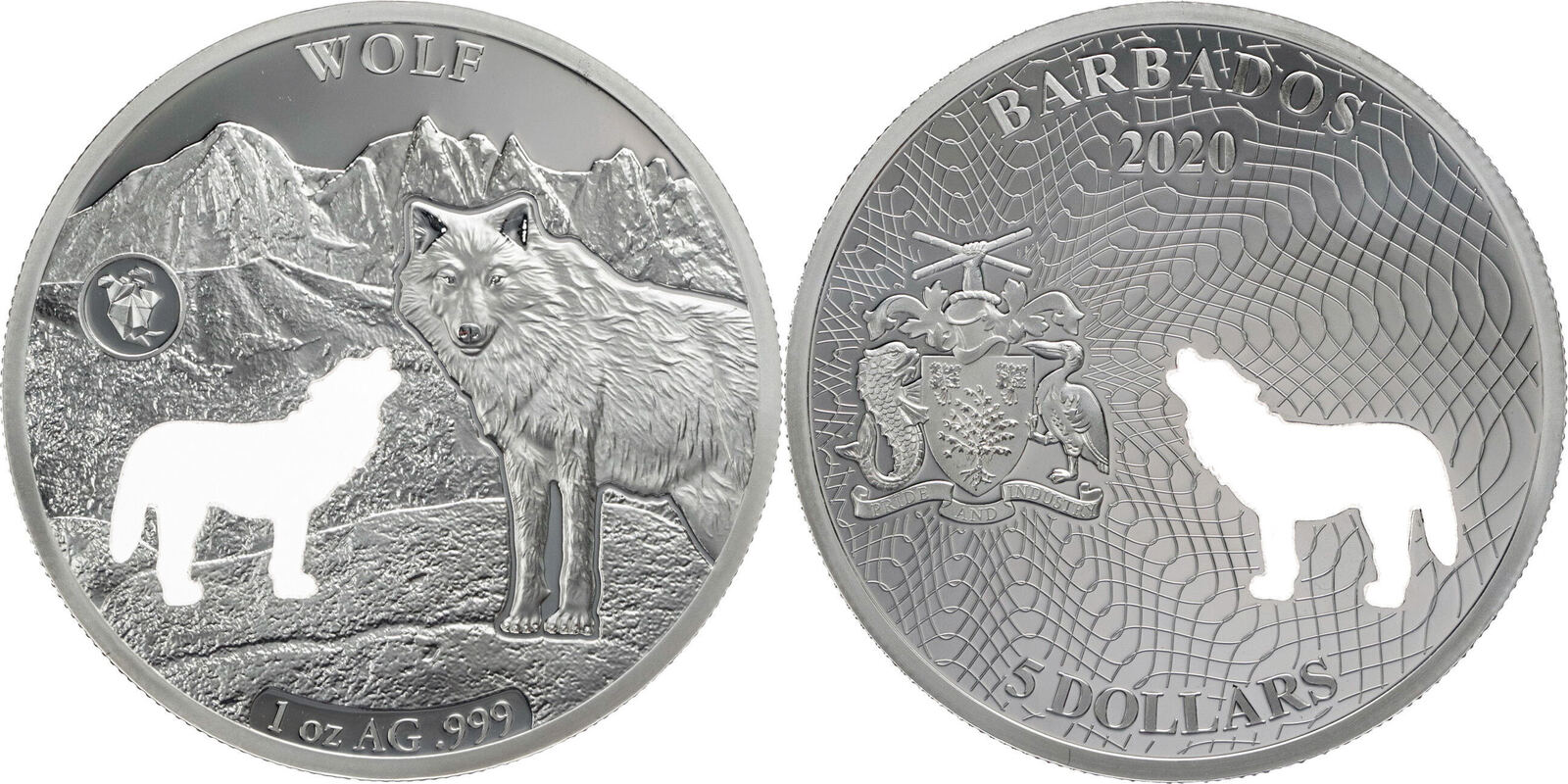 Barbados 5 Dollars 2020 Wolf PP | MA-Shops