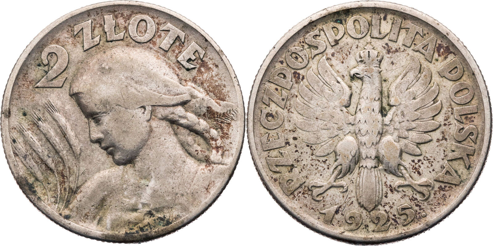 Polen 2 Zlote 1925. Kursmünze (1924-1925) ss | MA-Shops