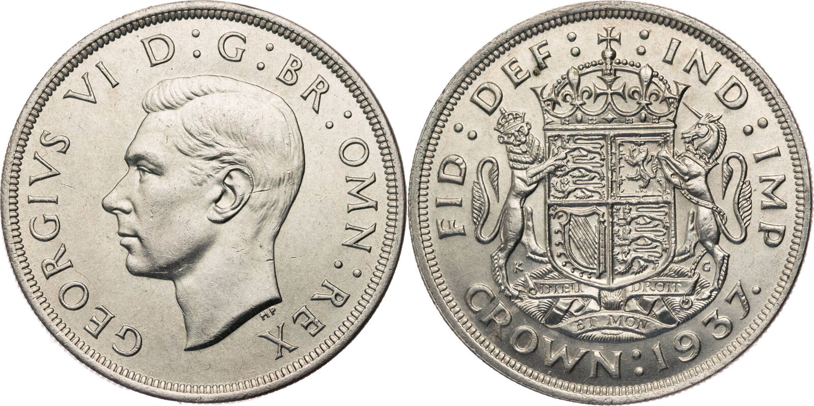 Großbritannien Crown 1937 George VI. (1936-1952) - Auf seine Krönung vz ...