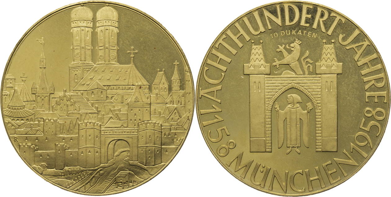 m-nchen-10-dukaten-medaille-1958-auf-das-800-j-hriges-stadtjubil-um