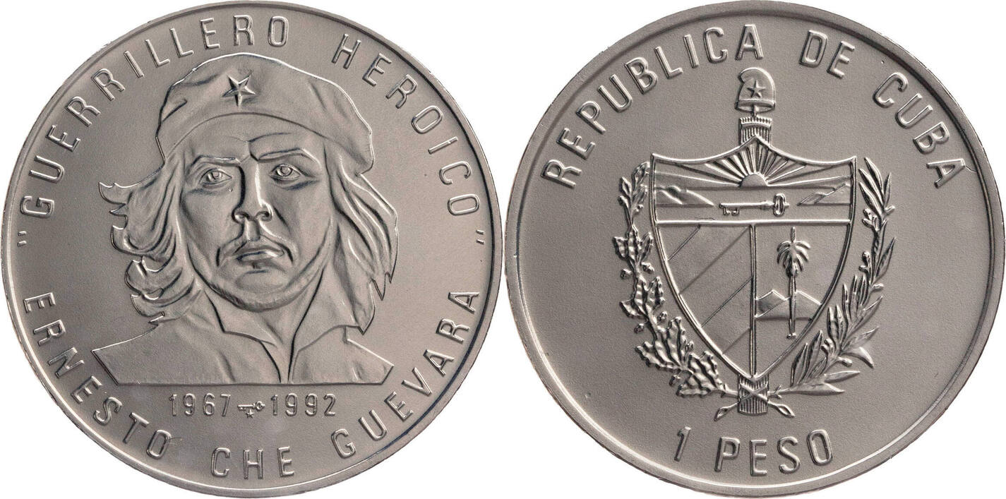 Kuba 1 Peso 1992 25. Todestag von Ernesto Che Guevara vz-st | MA-Shops