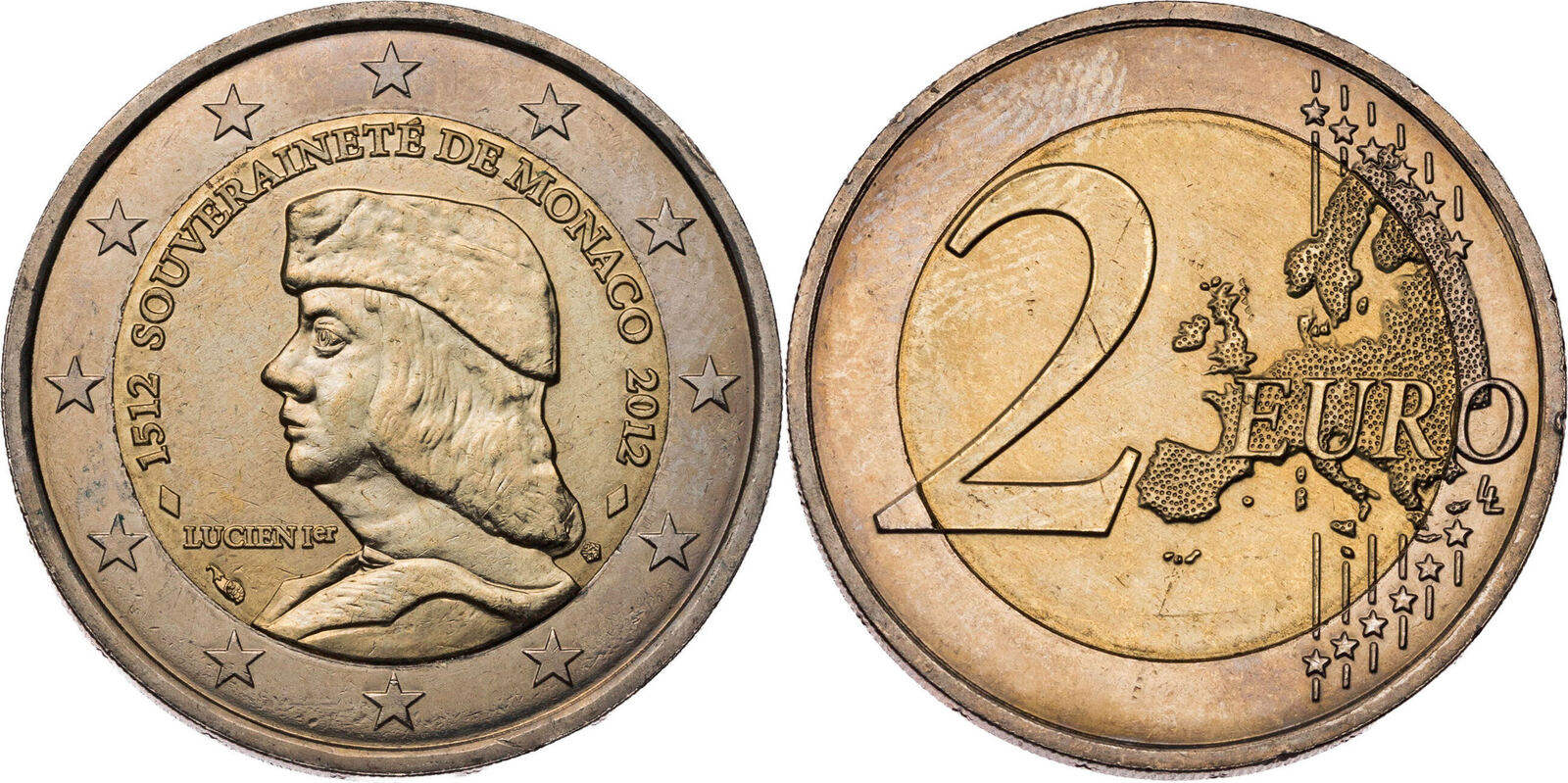 Monaco 2 Euro 2002 Albert II. - Lucien Grimaldi I. vz, Kratzer | MA-Shops