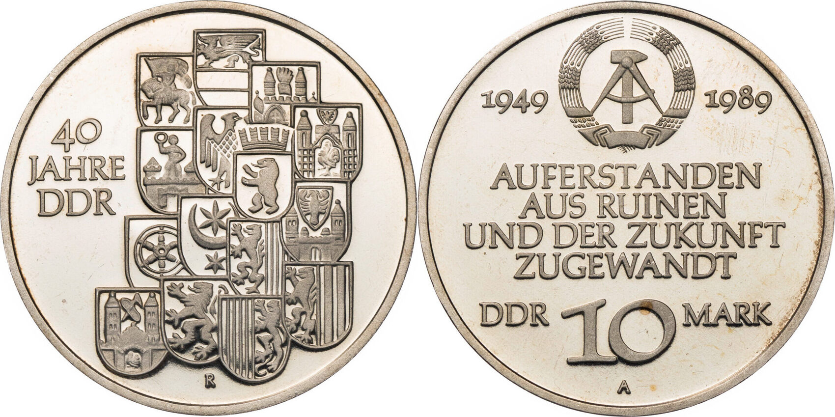 10 Mark 1989 40 Jahre DDR PP | MA-Shops