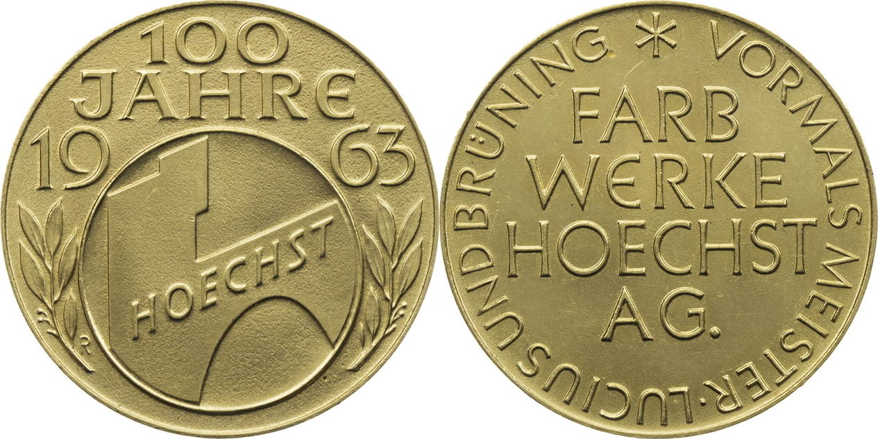 Deutschland Medaille 1963 100 Jahre HOECHST 11026 | MA-Shops