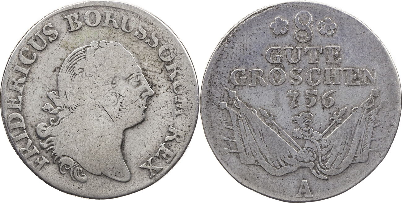 Preussen 8 gute Groschen 1756 A Friedrich II. der Große (1740-1786 ...