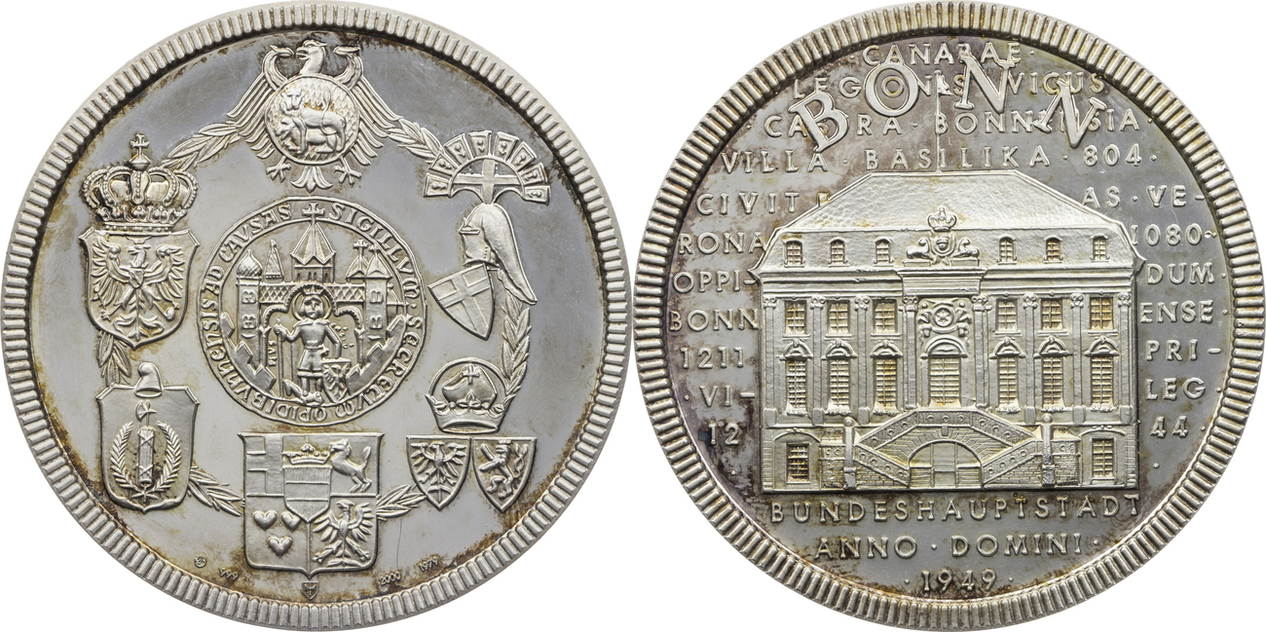 Bonn Silber-Medaille 1979 - auf die Stadt vz-st | MA-Shops