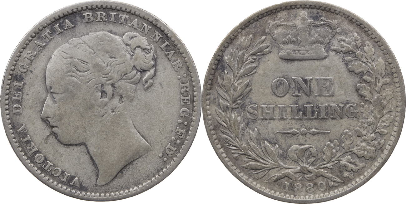 Großbritannien 1 Shilling 1880 Victoria (1837-1901) - Kursmünze (1838 ...
