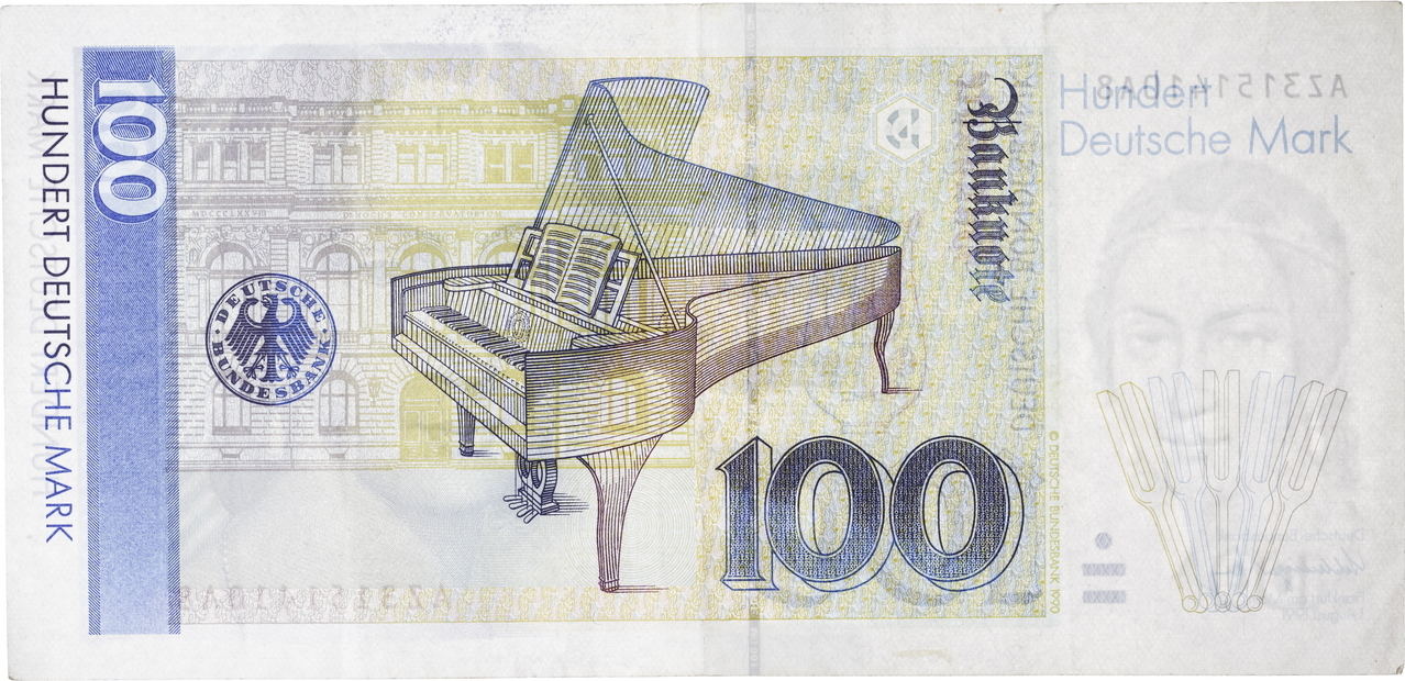 Bundesrepublik Deutschland 100 DM 1991 DM-Schein 4. Serie - Clara ...