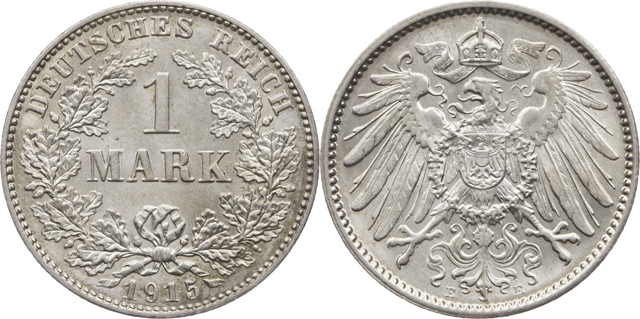 Kaiserreich 1 Mark 1915 E Kursmünze (1891-1916) f.st | MA-Shops