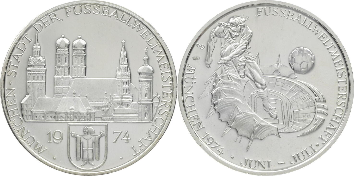 München Medaille Auf das WM-Finale und den Gewinn der Weltmeisterschaft ...