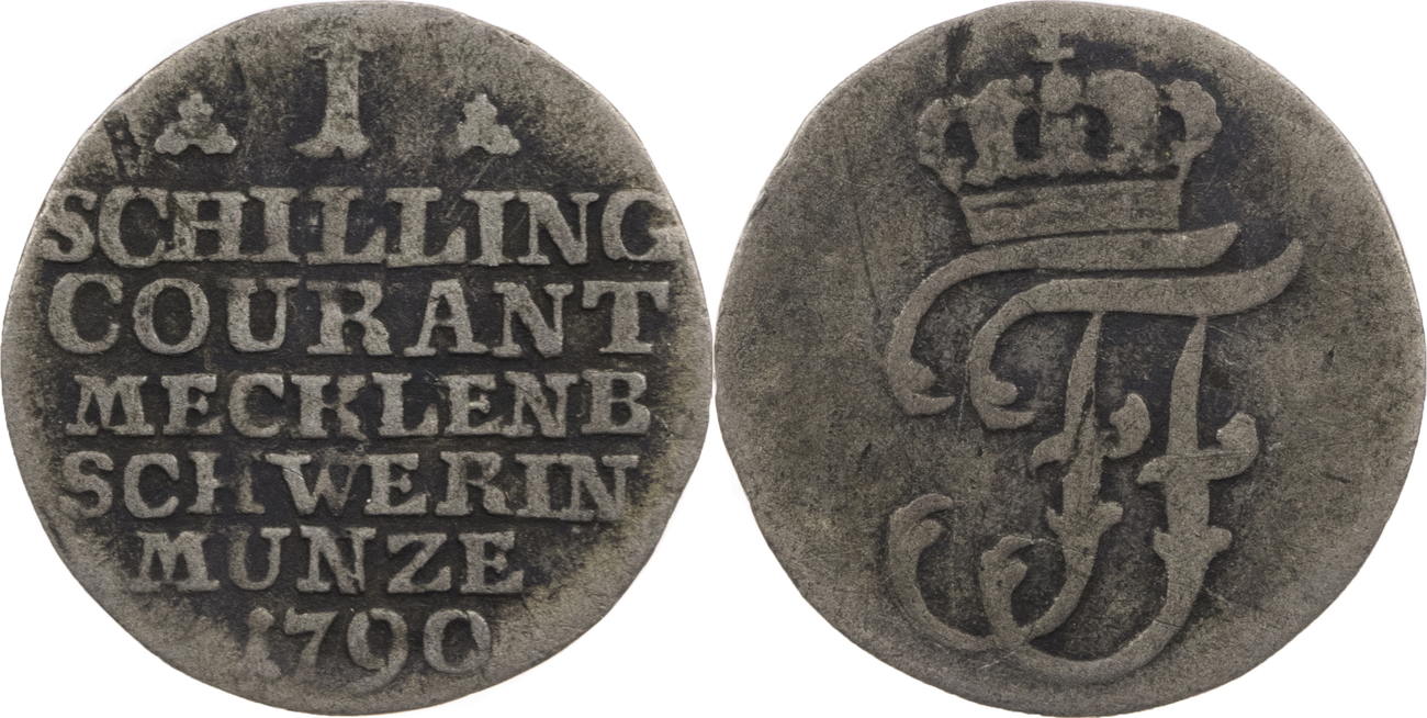 Mecklenburg-Schwerin 1 Schilling 1790 Friedrich Franz I. (1785-1835) ss | MA-Shops