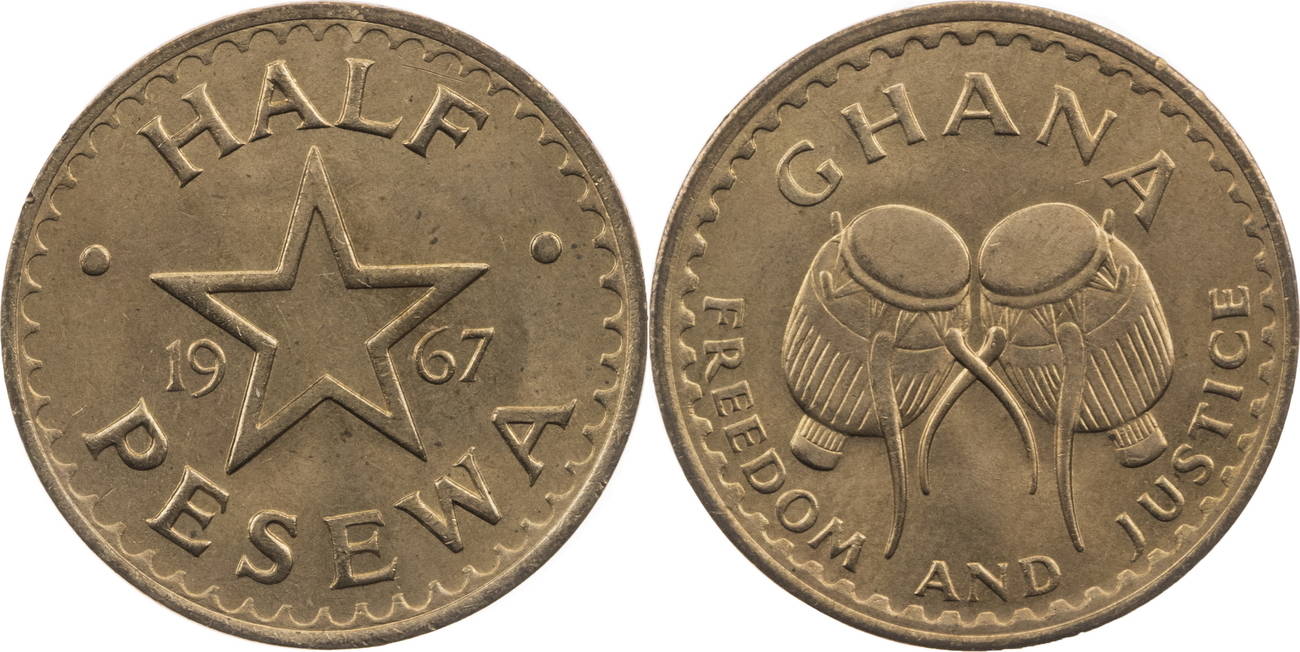 Ghana ½ Pesewa Kursmünze (1967) vz | MA-Shops
