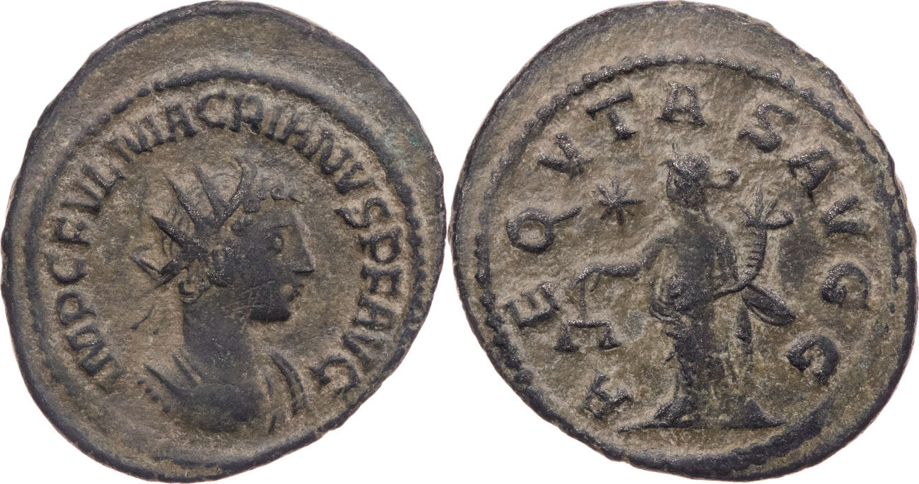 Römische Kaiserzeit Antoninian 260-261 n. Chr. Macrianus, Büste ...
