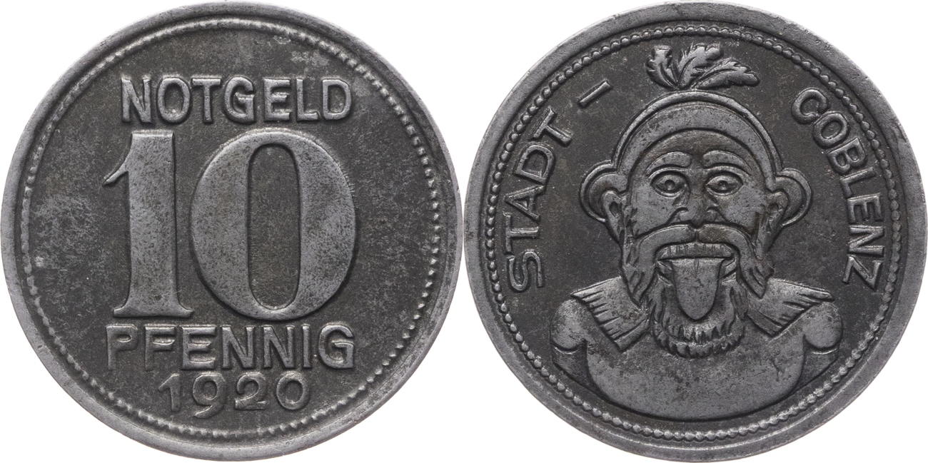 Koblenz 1920 Notgeld Stadt Coblenz ss-vz | MA-Shops
