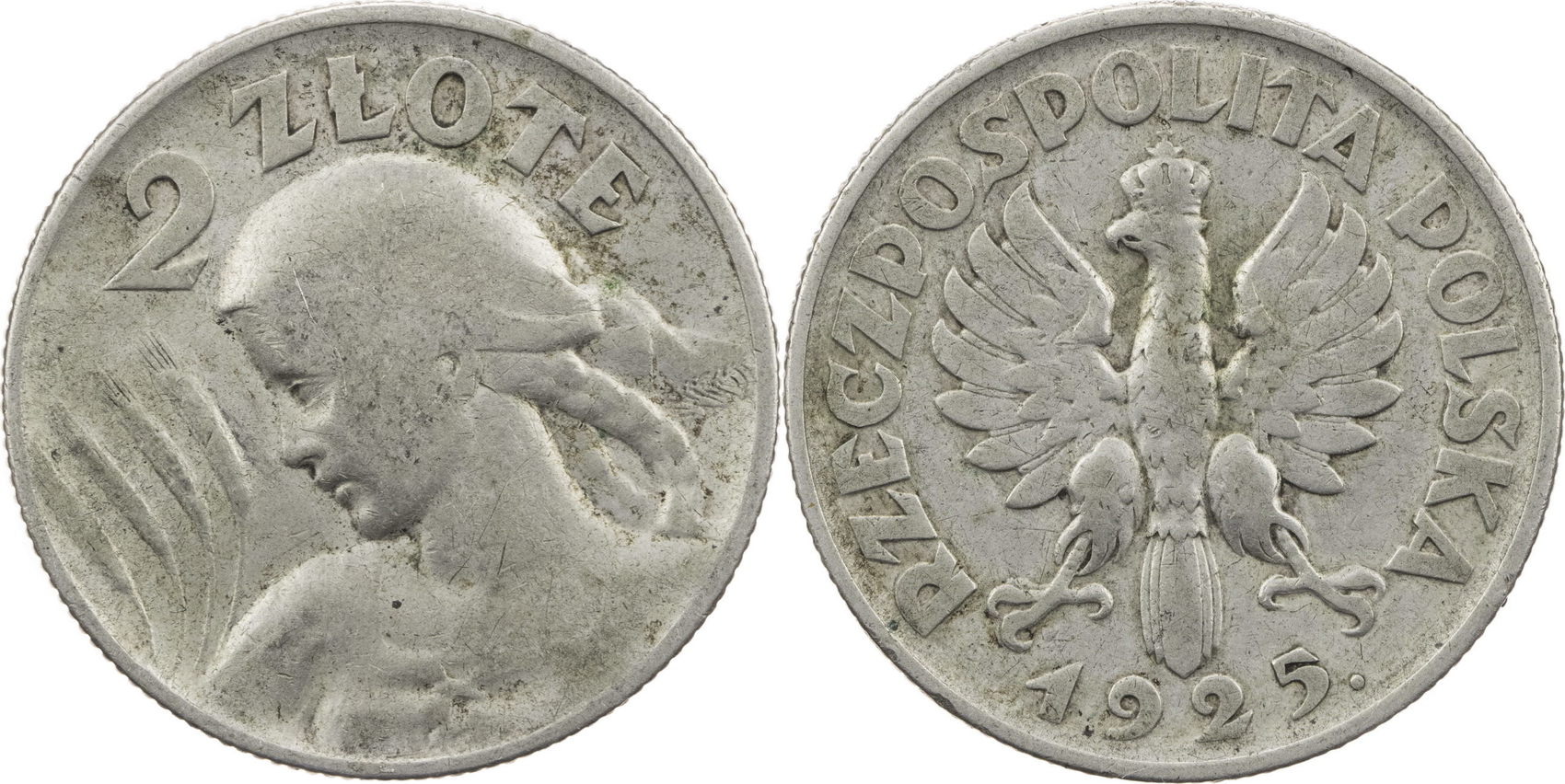 Polen 2 Zlote (Zloty) 1925 Kursmünze ss | MA-Shops