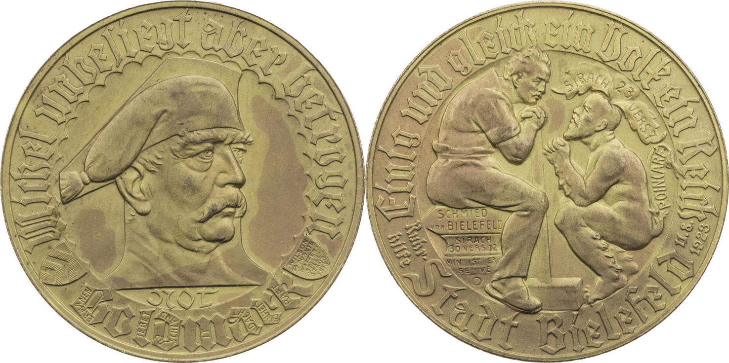 Medaille 1923 Bielefelder Michel ss-vz | MA-Shops
