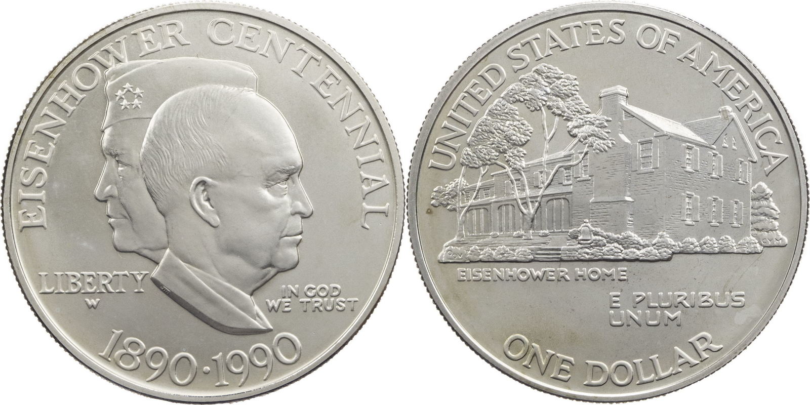 USA 1 Dollar 1990 W Eisenhower Centennial vz-st | MA-Shops
